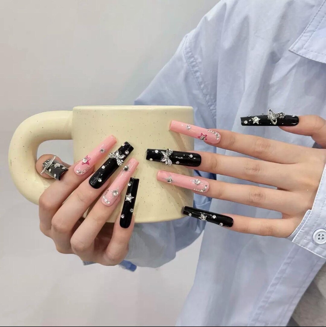 Luxury Purely Handmade Armor Stick on Nails - Etsy