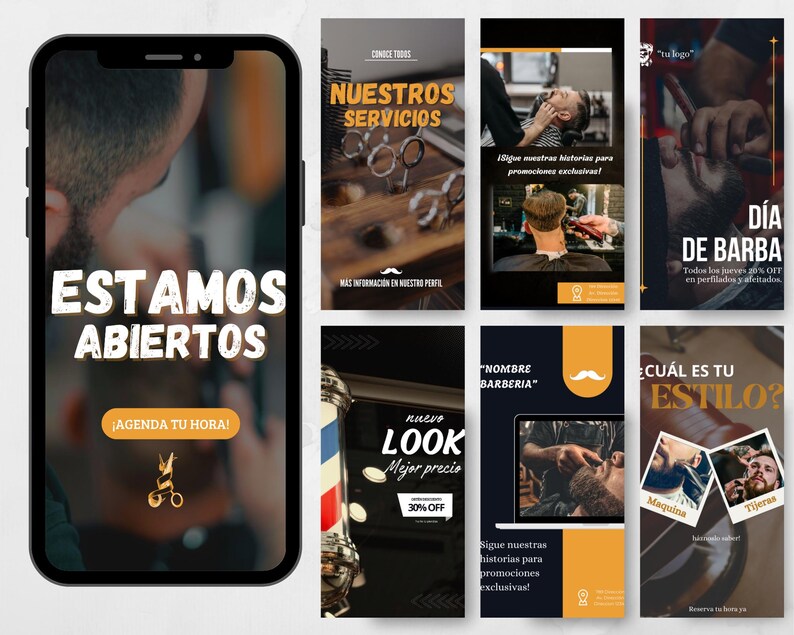 Barbershop Instagram Templates, Hair Salon Posts (canva Editable) - Etsy