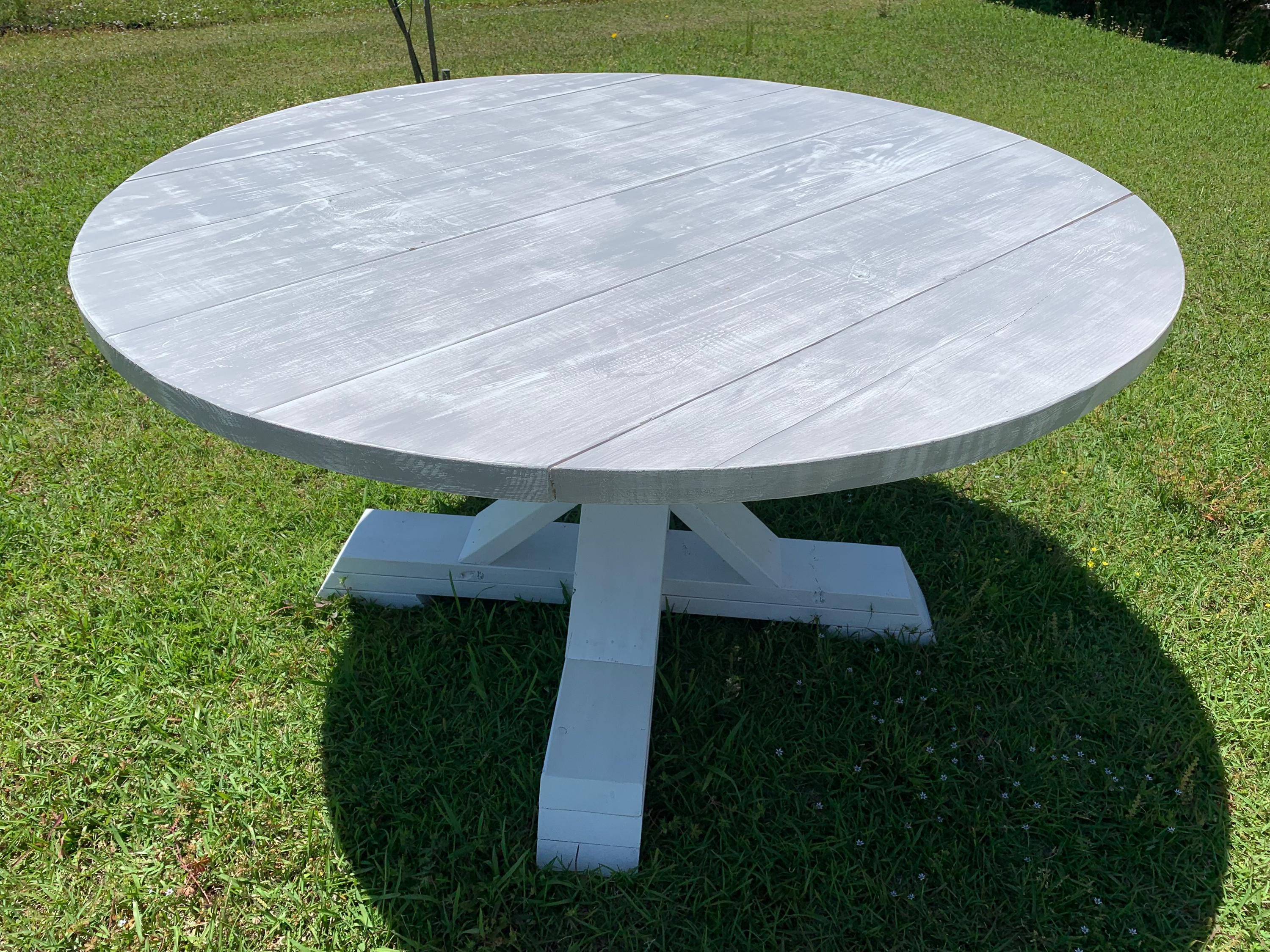 Round Farmhouse Table - Etsy