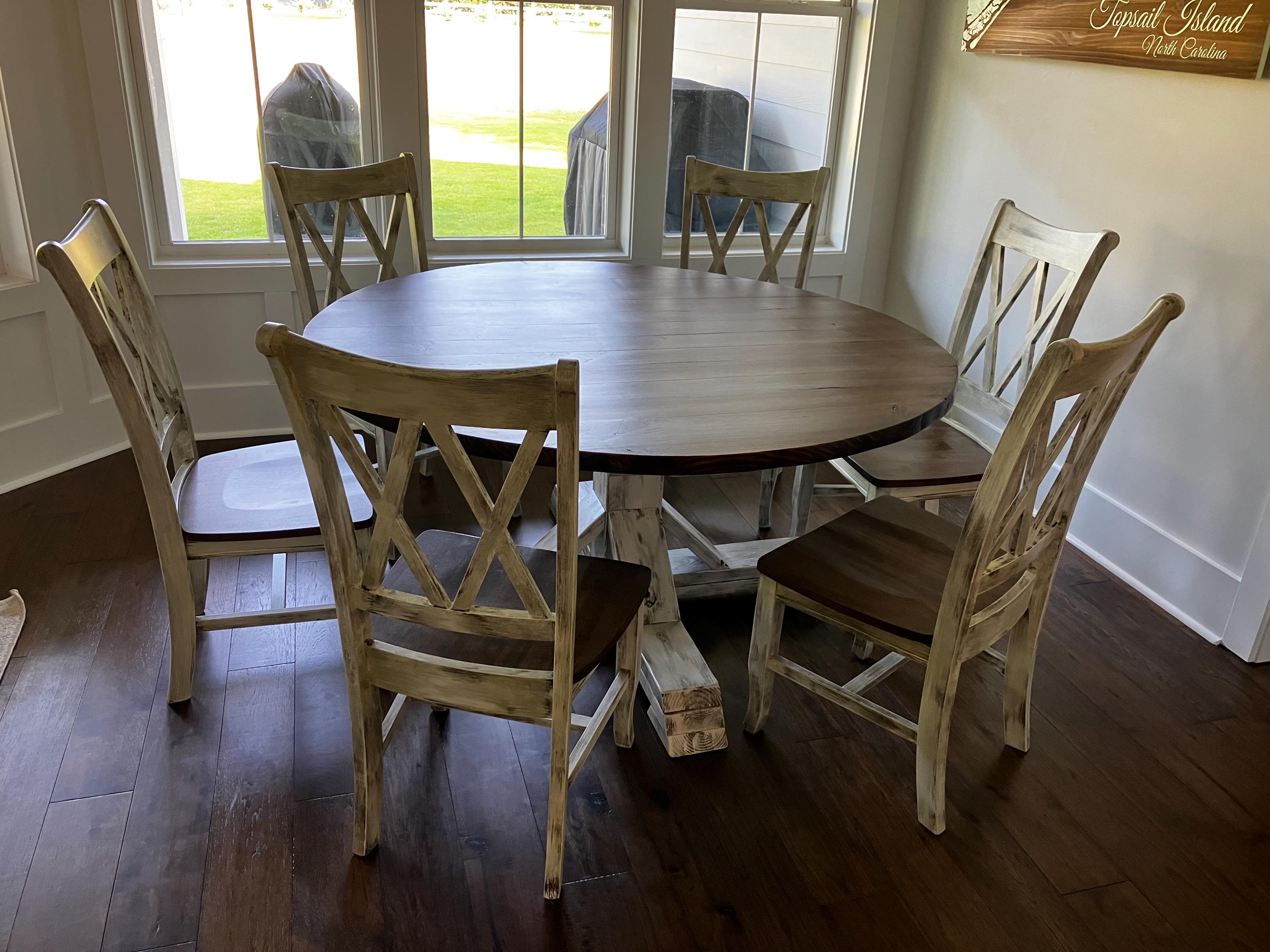 Round Farmhouse Table - Etsy