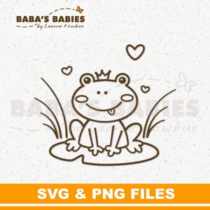 Frog Prince SVG, Frog Prince PNG, Cute Frog Clipart, Kawaii Frog Prince ...