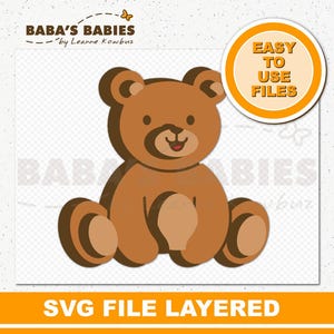 Cute Teddy Bear SVG Cute Teddy Bear PNG Little Bear SVG Bear Clipart ...