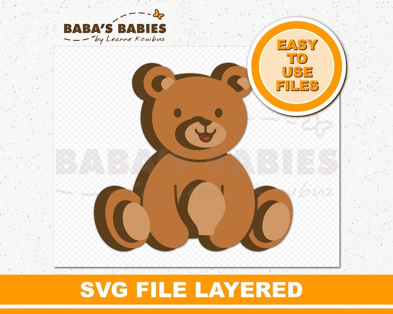 Cute Teddy Bear SVG, Cute Teddy Bear PNG, Little Bear SVG, Bear Clipart ...