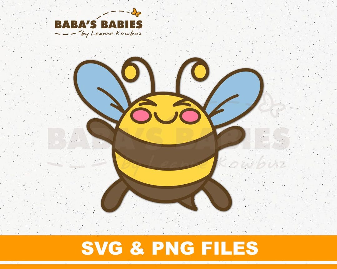 Cute Bee SVG | Cute Bumble Bee SVG | Honey Bee PNG | Cute Bee Clipart ...