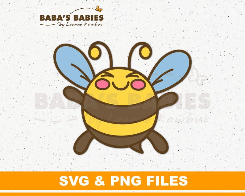Cute Bee SVG, Cute Bumble Bee SVG, Honey Bee PNG, Cute Bee Clipart ...