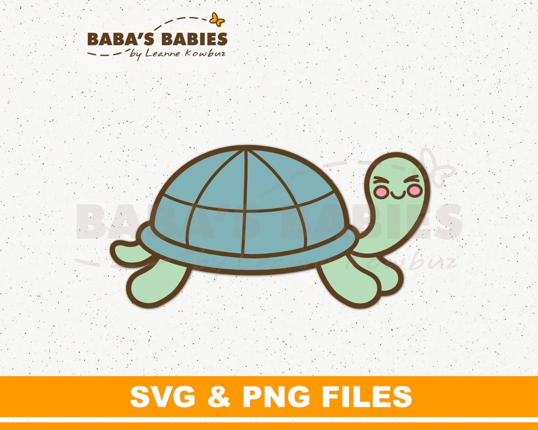 Cute Turtle SVG Turtle SVG Turtle PNG Cute Turtle Clipart Kawaii Turtle ...