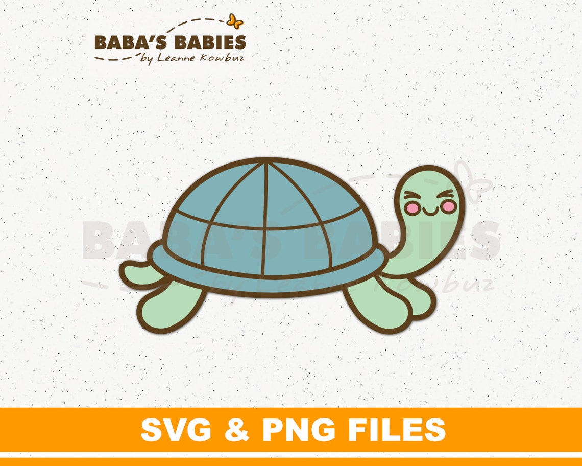 Cute Turtle SVG Turtle SVG Turtle PNG Cute Turtle Clipart Kawaii Turtle ...