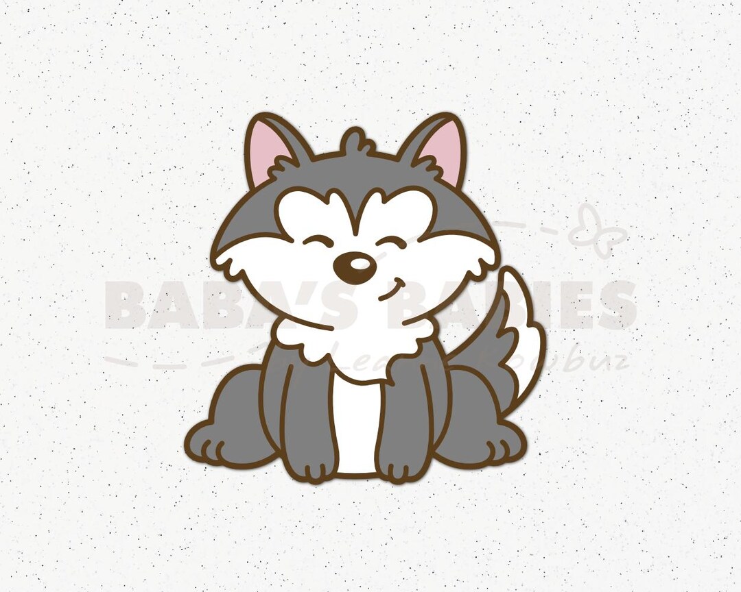 Cute Husky SVG, Cute Husky SVG, Husky PNG, Cute Husky Clipart, Kawaii ...