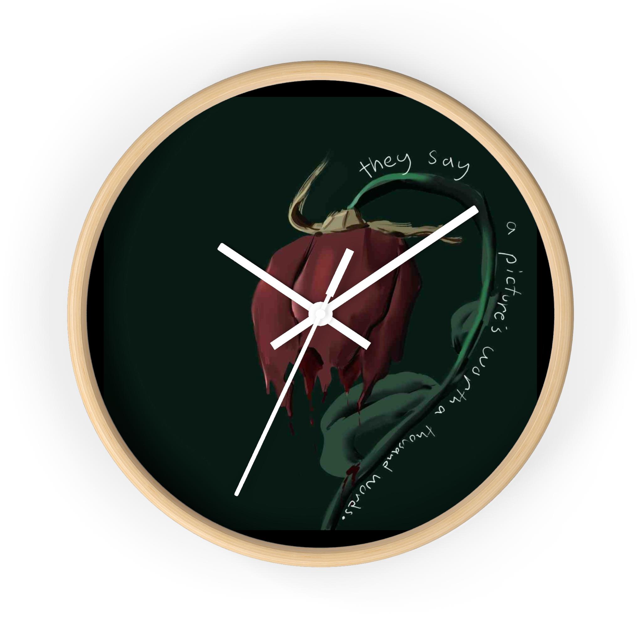 Artistic Wall Clock With Quote, Unique Home Decor, Perfect for Art ...