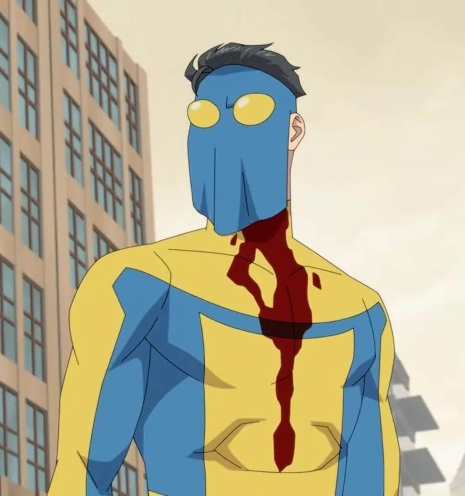 Invincible War Veil Mask Invincible Yellow and Blue Suit Pattern - Etsy