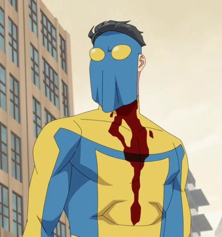 Invincible War Veil Mask Invincible Yellow and Blue Suit Pattern - Etsy