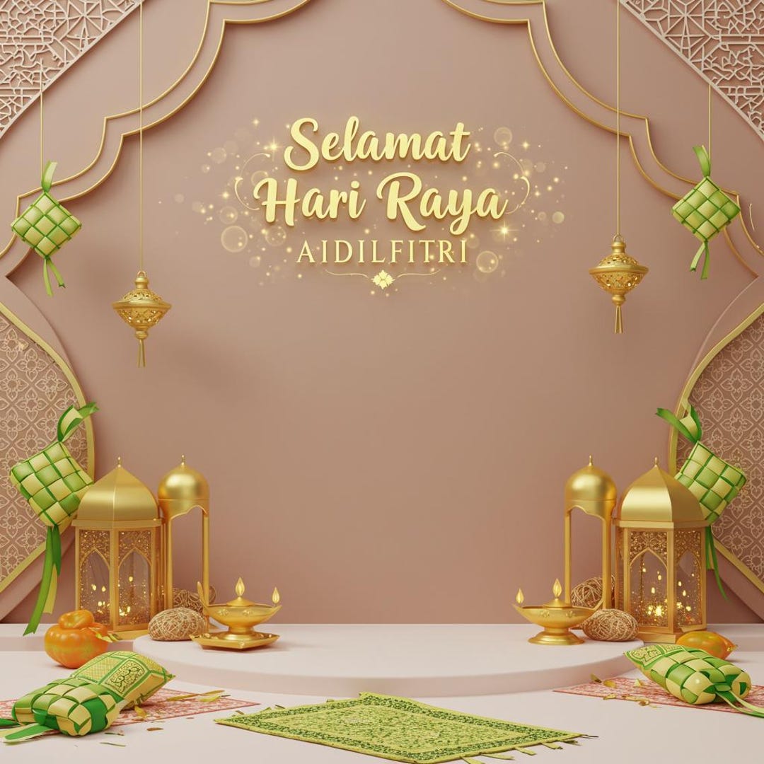 Printable Hari Raya Aidilfitri Greeting Card | Digital Download | Eid ...
