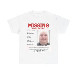 Hubert Skeletrix Missing Poster Tee - Etsy