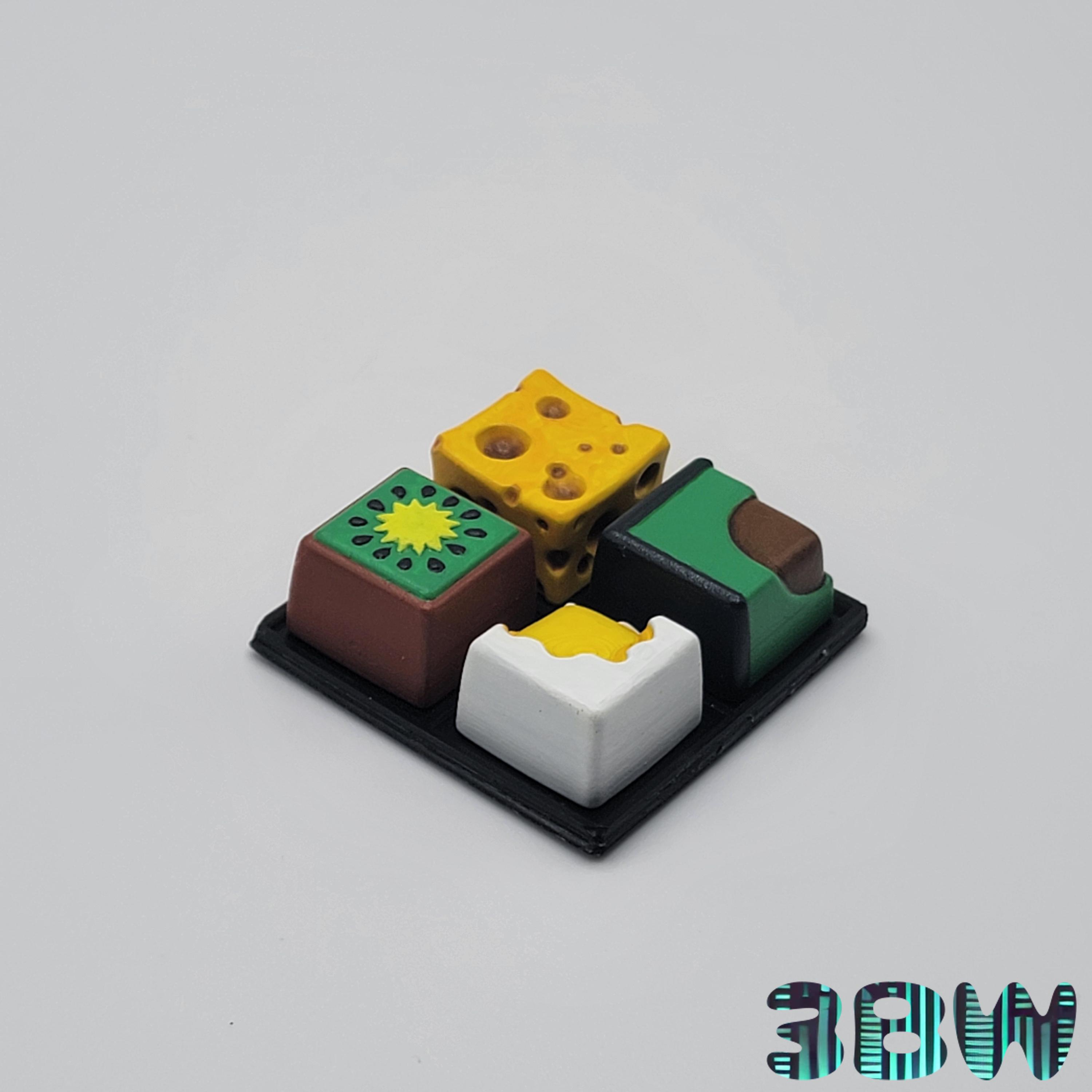 Handpainted Food Keycap Set | Resin Artisan Caps | Cherry MX Mechanical ...