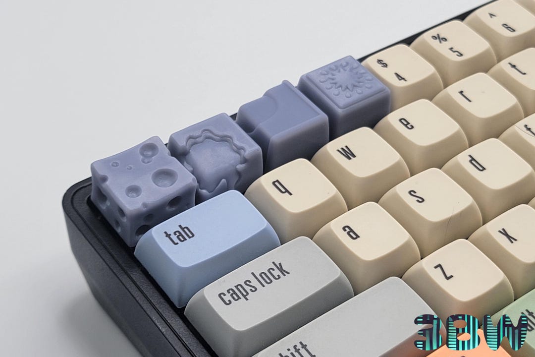 Food Keycap Set | Unpainted Resin Artisan Caps | Cherry MX | Cheese ...