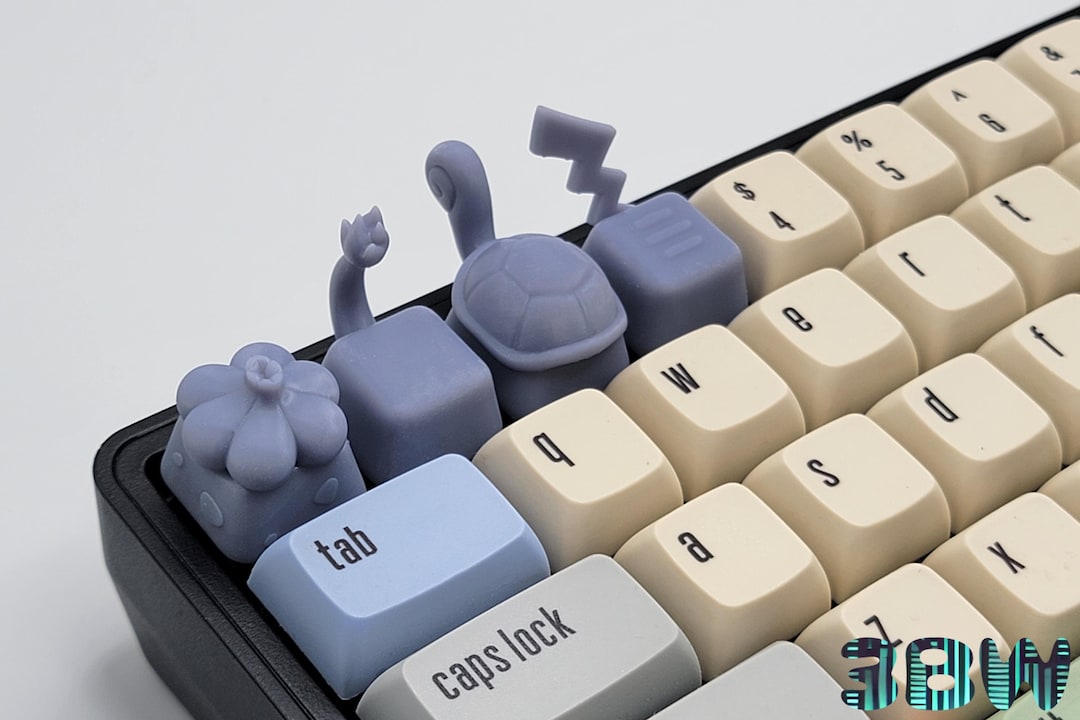 Pokémon Keycaps - UNPAINTED – Cherry MX | Resin Anime Artisan Keys ...