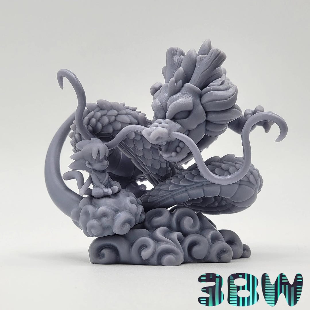 Chibi Shenron and Goku | 3-inch Resin Model Kit | DIY Dragon Ball Z ...
