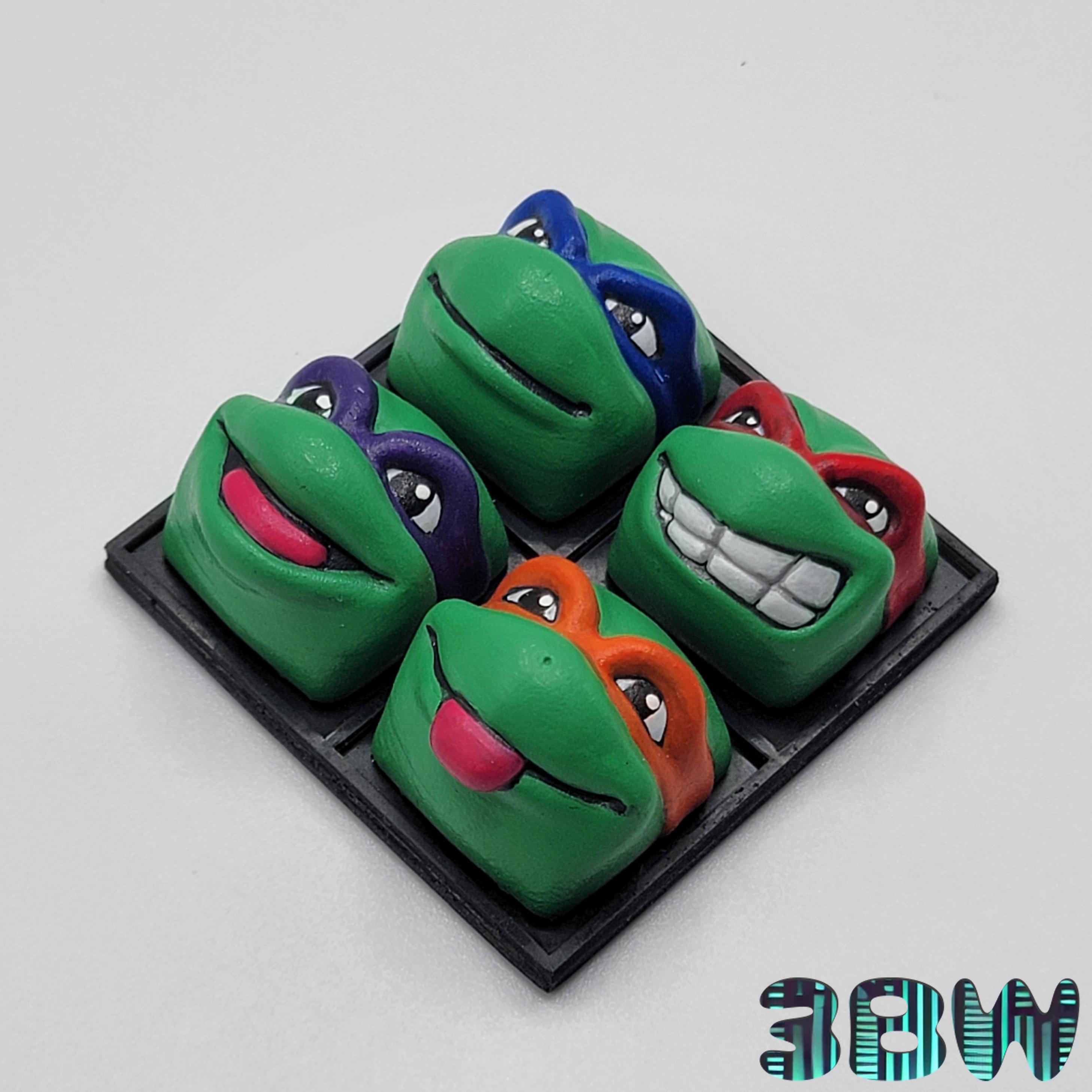 TMNT Keycap Set | Handpainted Resin Artisan Caps | Cherry MX | Leonardo ...
