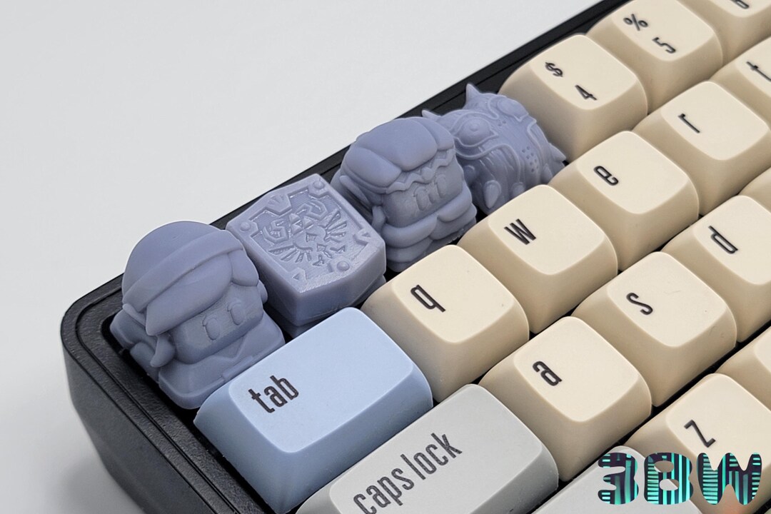 Zelda Keycap Set | Unpainted Resin Artisan Caps | Cherry MX | Link ...