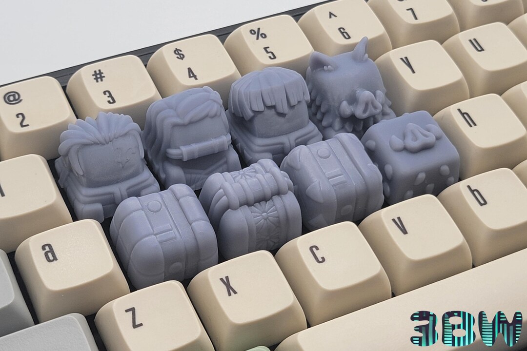 Demon Slayer Keycap Set | Unpainted Resin Artisan Caps | Cherry MX ...
