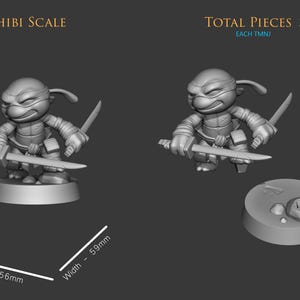 Chibi Michelangelo Garage Kit | 2-inch Unpainted & Unassembled Resin ...