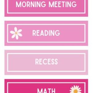 Editable Pink Classroom Decor: Schedule, Bulletin Board Banners ...
