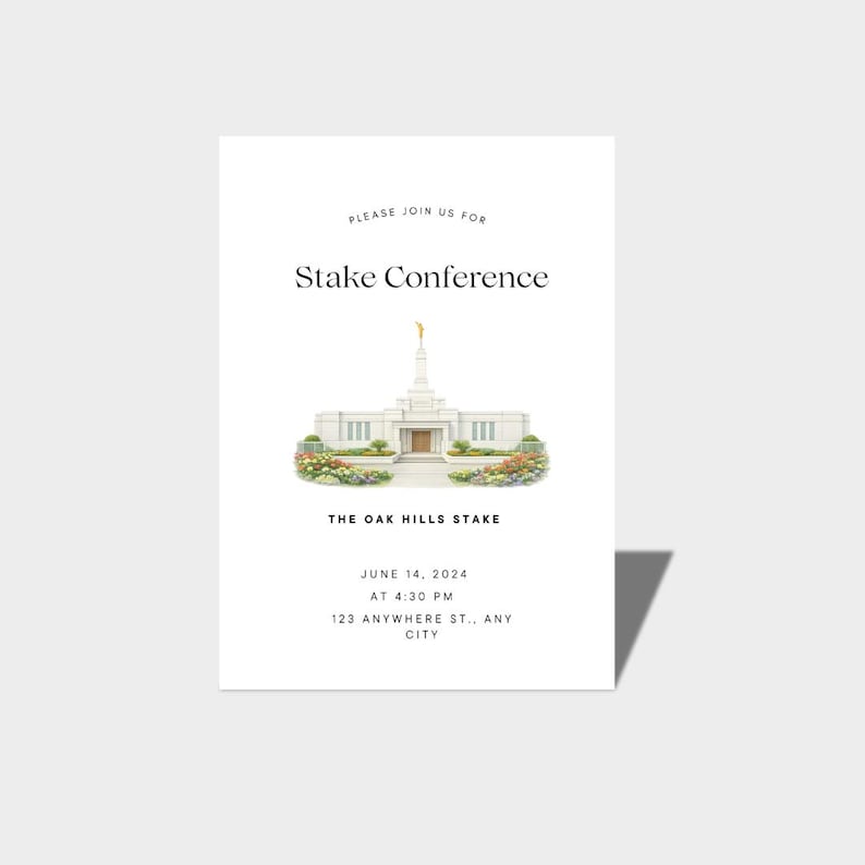 Stake Conference Invitation, General Conference, Conference Program ...