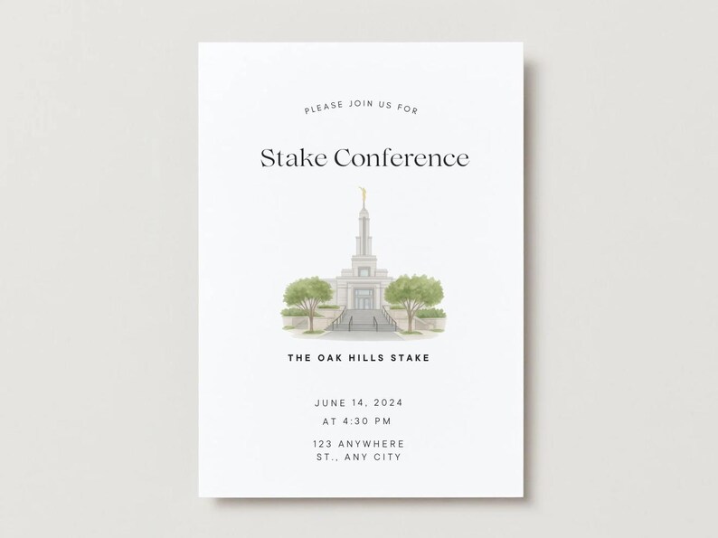 Stake Conference Invitation, General Conference, Conference Program ...