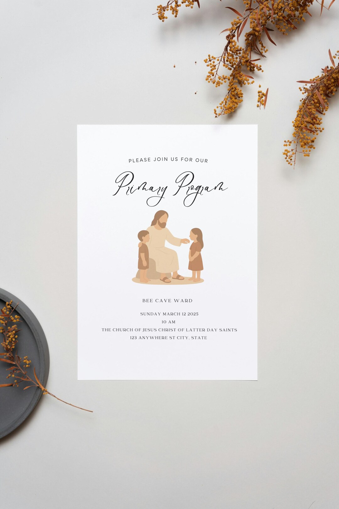 Primary Program Invitation, Primary Service, LDS Primary Invite, LDS ...