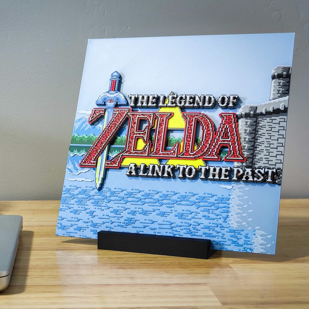3D Legend of Zelda: A Link to the Past Desktop Wall Art - SNES ...