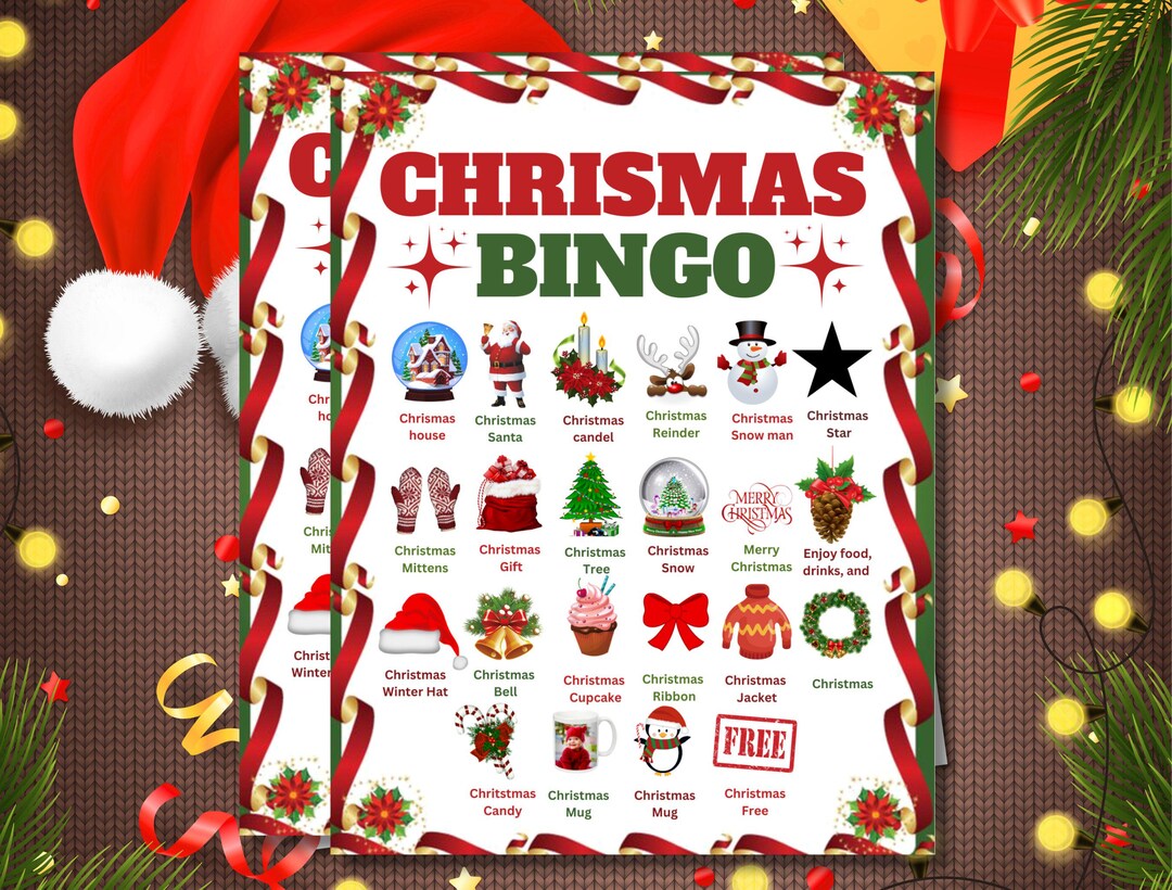 Printable Christmas Bingo Cards: Holiday Family Game (PDF) - Etsy