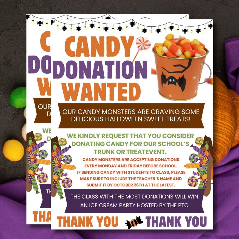 Candy Donation Flyer - Etsy