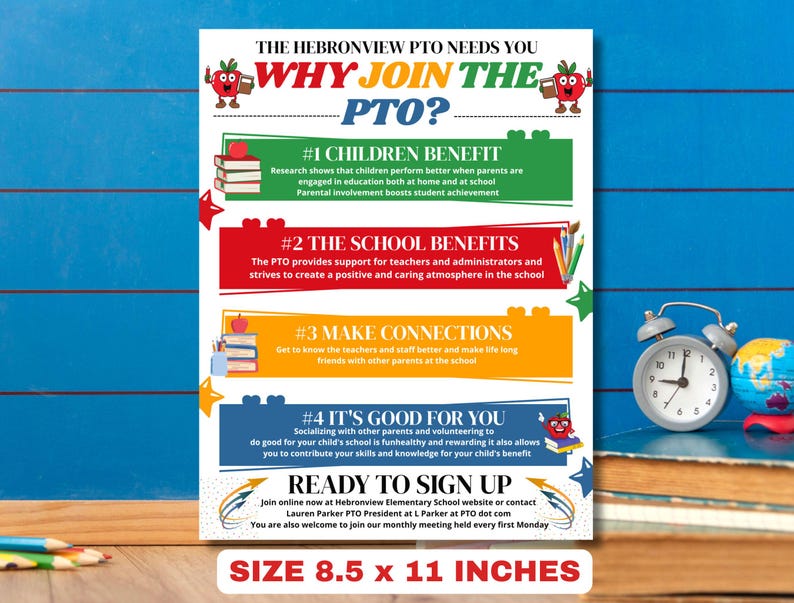 Printable & Editable PTO PTA Recruitment Flyer Template | Parent ...