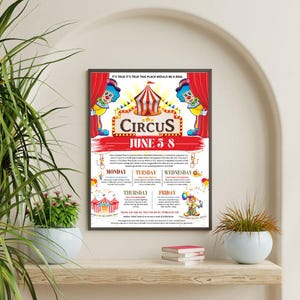 Editable Circus Theme Teacher & Staff Appreciation Day Flyer | Carnival ...