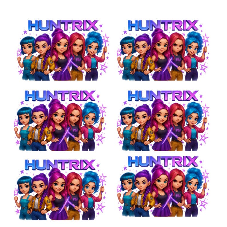 Kpop Huntrix Demon Hunter Girls Clipart | PNG SVG PDF (digital Download ...