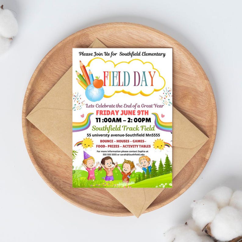 Editable School Field Day Flyer Template – Olympic Fun Day Invitation ...