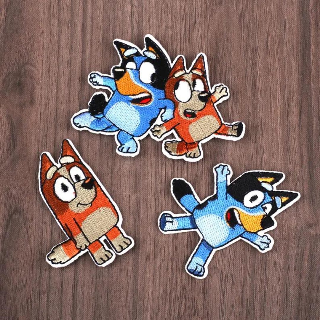 Bluey Inspired Iron on and Stick Patches, Bluey Australia Iconic Iron on Patch, Inspired by ...