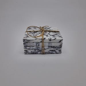 Luxury Calacatta Viola Marble Coasters, Set of 4, Square Drink Coasters ...