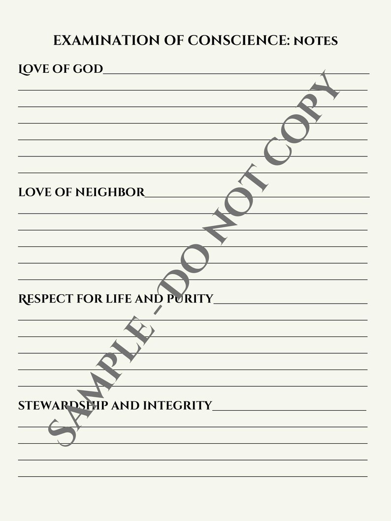 Catholic Confession Companion | Instant Download | Printable Journal ...