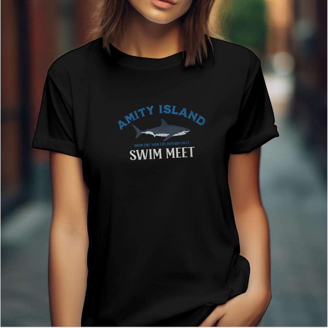 Amity Island Swim Meet Jaws Shirt - Amity Island Shark Week Tee ...