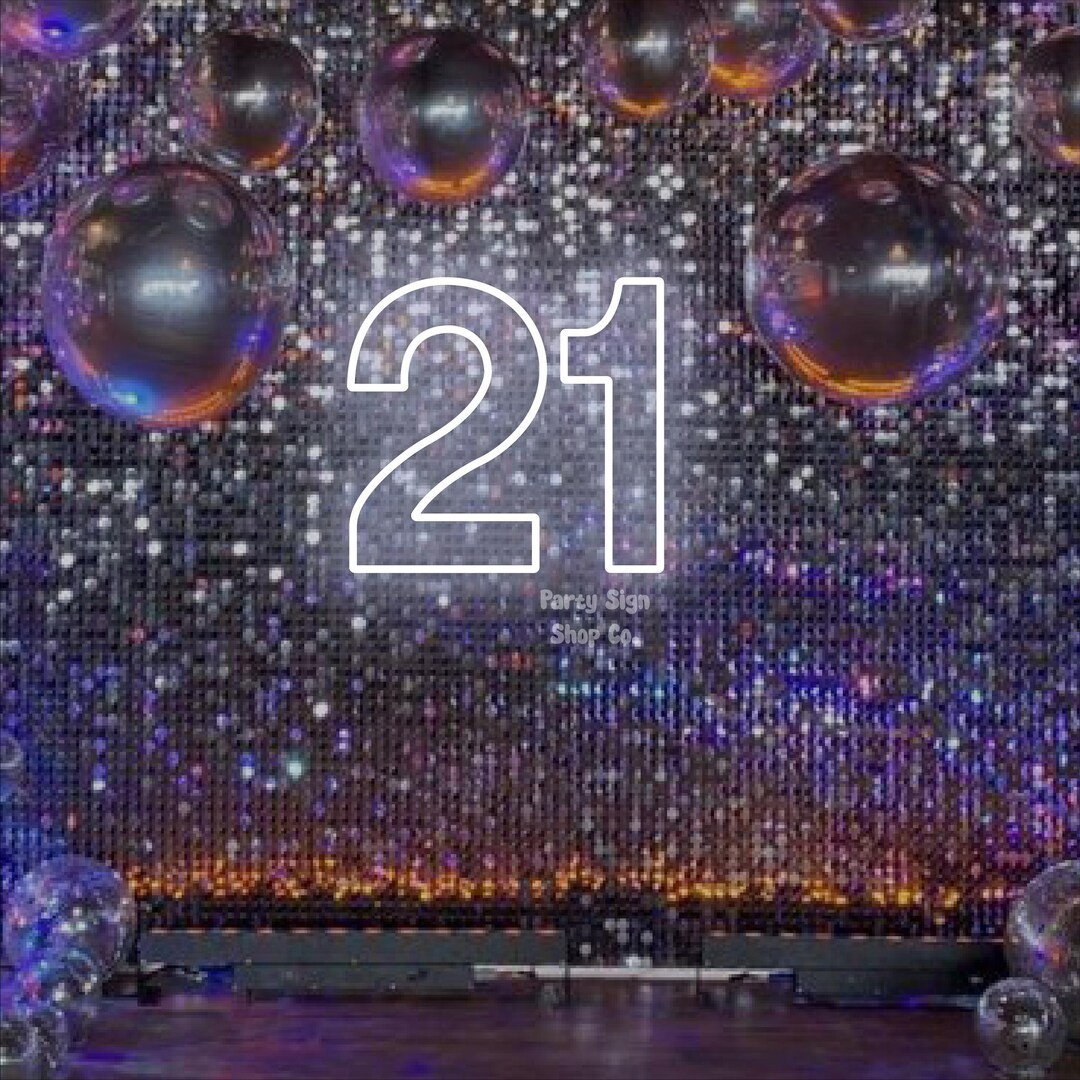 Custom Number Neon Sign for Birthday Party, LED Light up Numbers ...