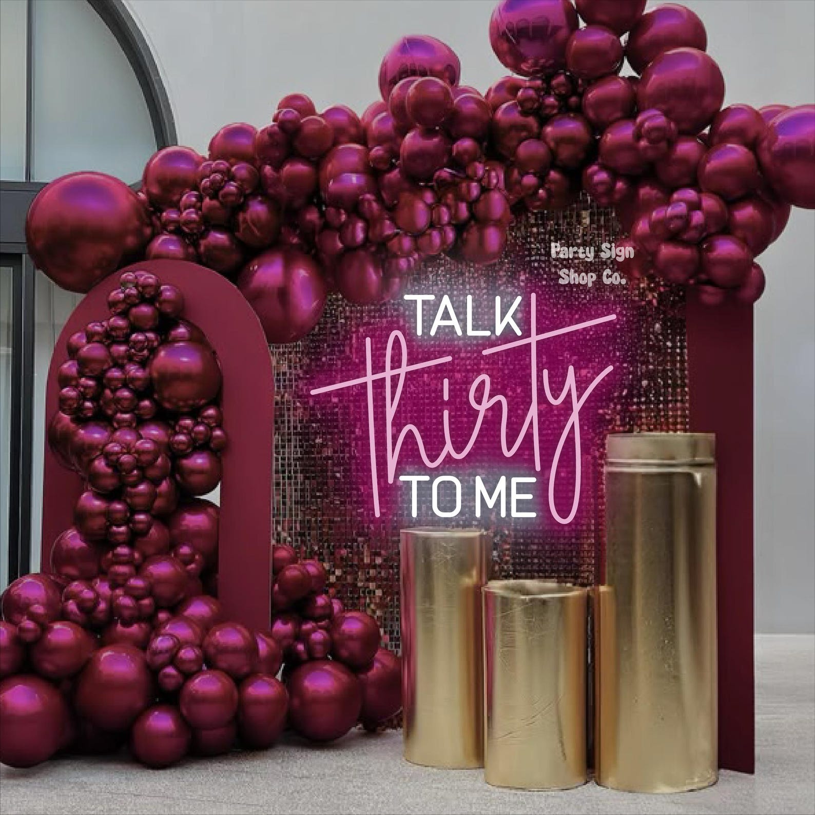 Talk Thirty to Me Neon Sign, 30th Birthday Party Decor, Custom LED Sign ...