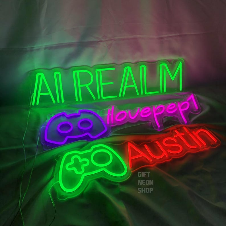 Custom Gamertag Neon Sign, Gamer Neon Light, Game Room Decor, Gamer ...