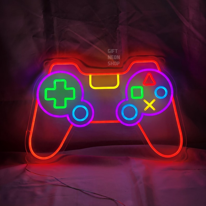 Game Controller Neon Sign: Game Room Decor, Gamer Gifts - Etsy
