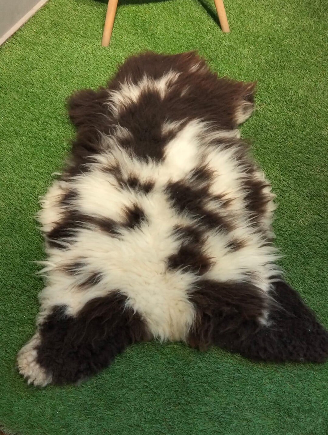 Real Sheepskin Rug - Natural Black White 100% Sheepskin Rugs Home Decor ...