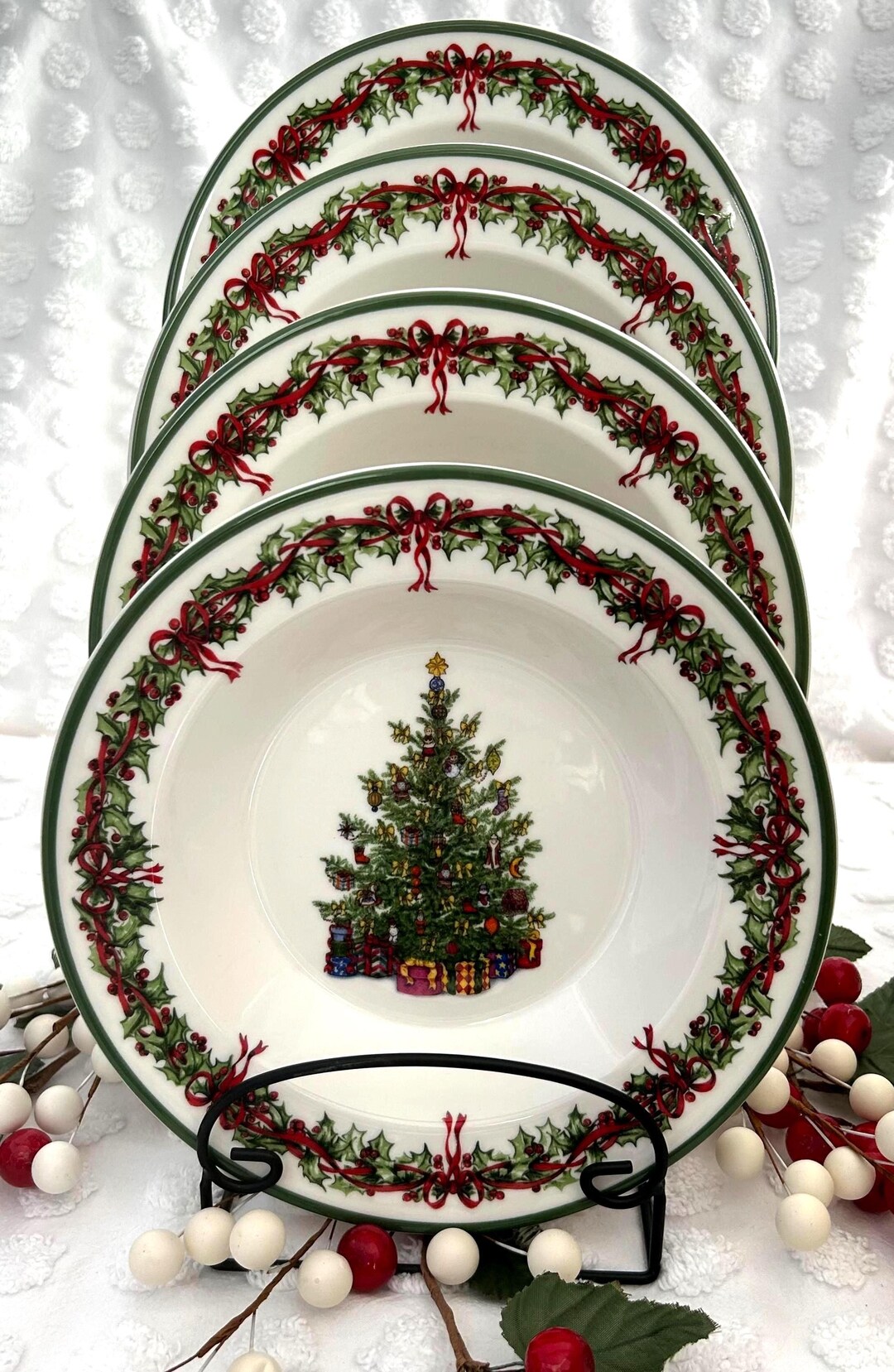 Christopher Radko Traditions Holiday Celebrations Bowls, Vintage ...