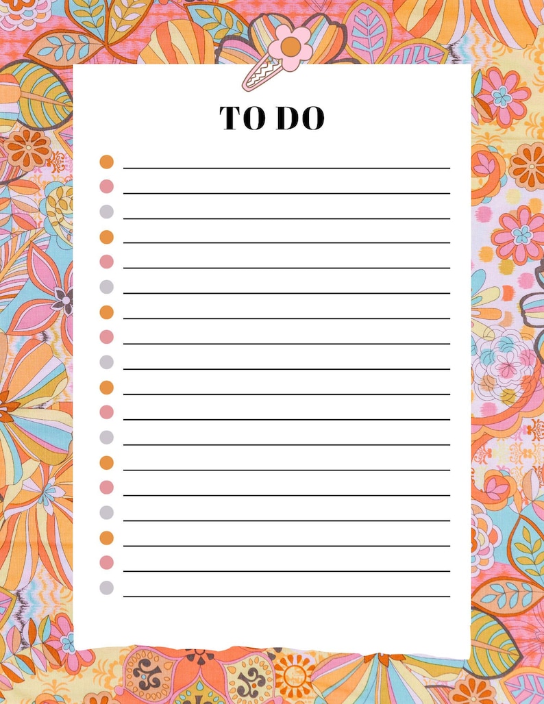 Blank to Do List, Planner, Productivity, Tasks, List, Checklist, Daily ...