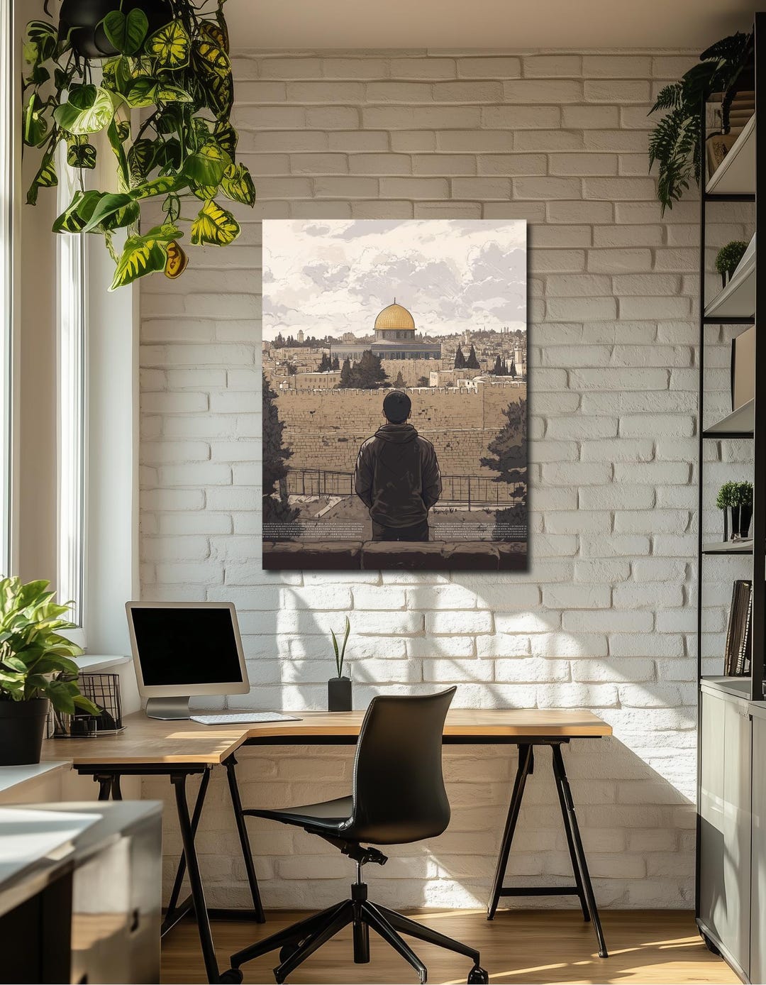 Al-aqsa Mosque Art, Jerusalem, Dome of the Rock Painting, Middle ...