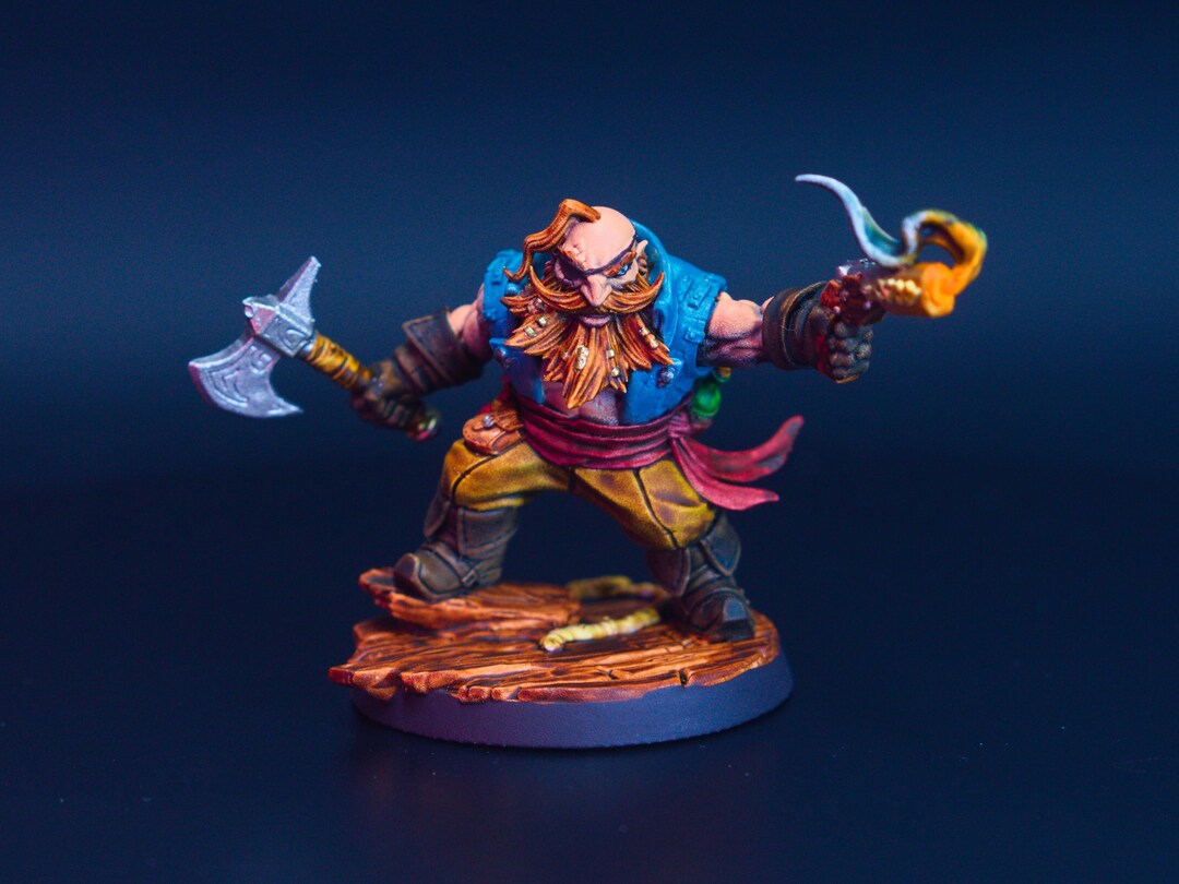 Dwarf Pirate Swashbuckler Rogue | Painted Miniature for Dnd | Hero ...