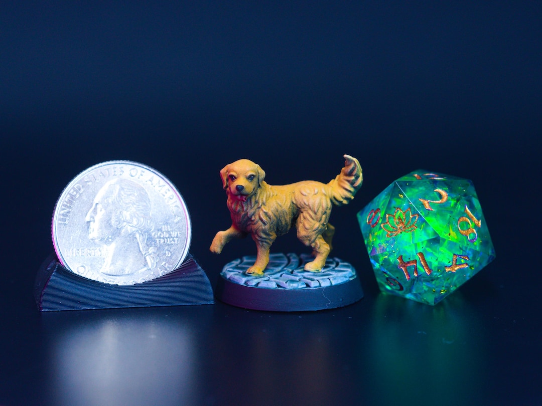 Golden Retriever Companion Miniature | Painted Miniatures for Dnd ...
